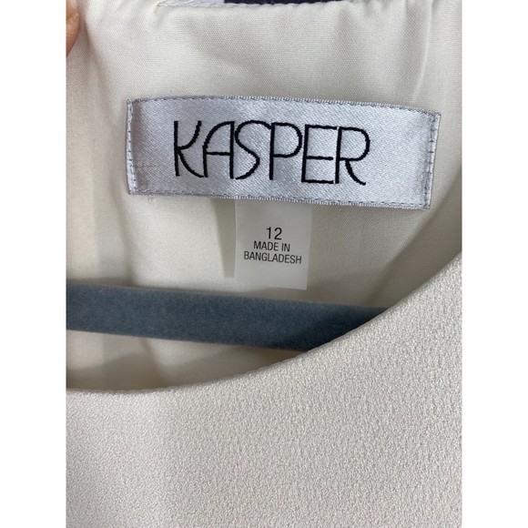 Kasper | Dresses | Kasper Nwt Jewel Neck Crepe Dress Piped Sleeveless ...
